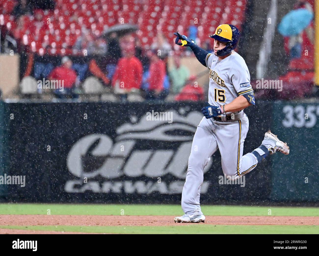 ST. LOUIS, MO - SEPTEMBER 20: Milwaukee Brewers left fielder Tyrone ...