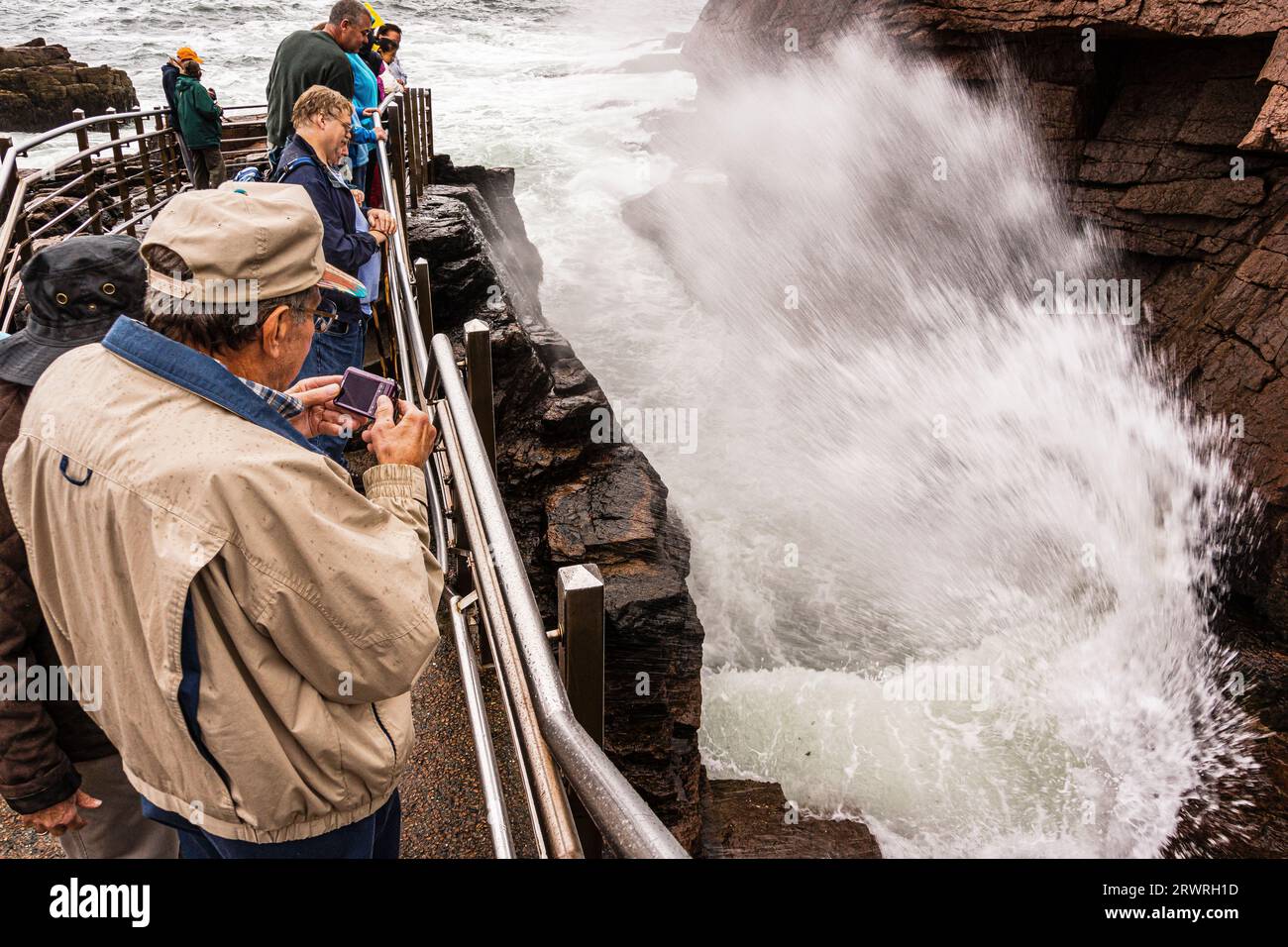 Thunder Hole Acadia National Park Mount Desert Island, Maine, USA Stock ...