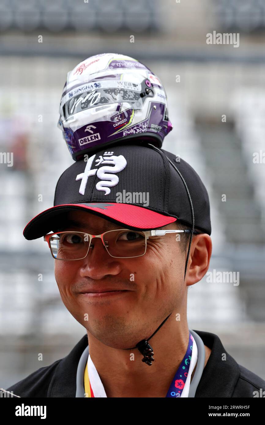 Suzuka, Japan. 21st Sep, 2023. Circuit atmosphere - Zhou Guanyu (CHN ...