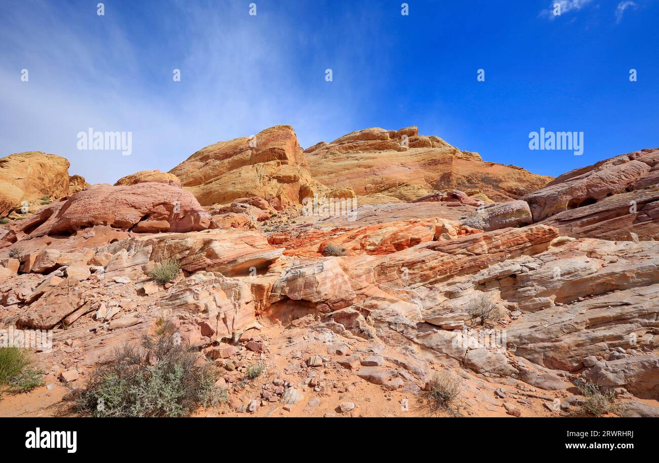 Colorful cliffs - Valley of Fire State Park, Nevada Stock Photo - Alamy