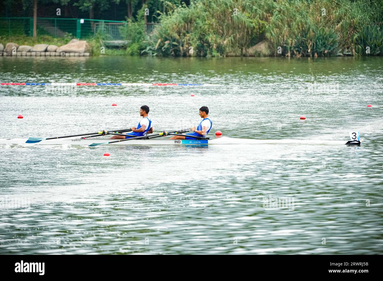 Hangzhou, China's Zhejiang Province. 21st Sep, 2023. Arjun Lal Jat (R ...