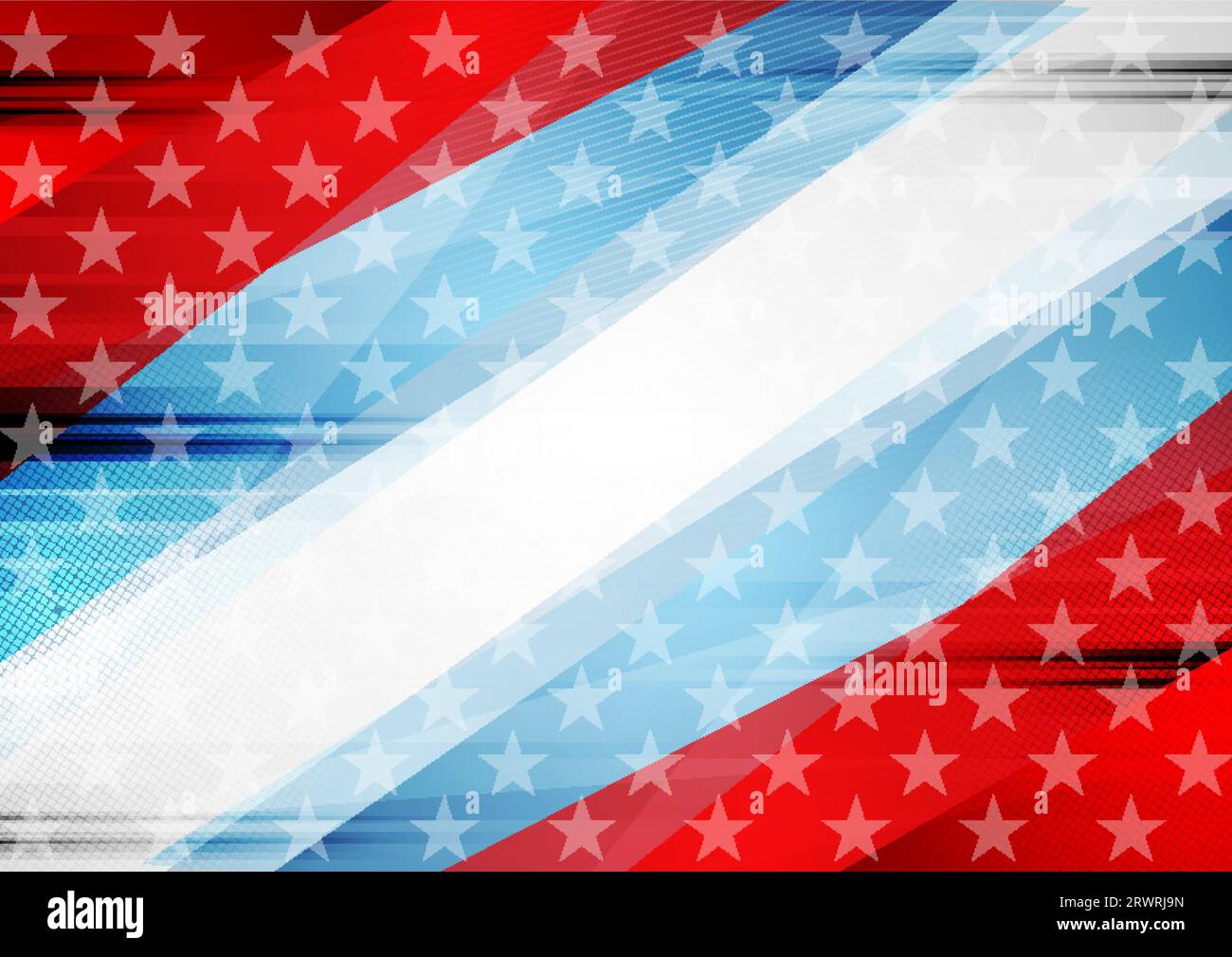 USA colors, stars and stripes abstract grunge design. Independence Day ...