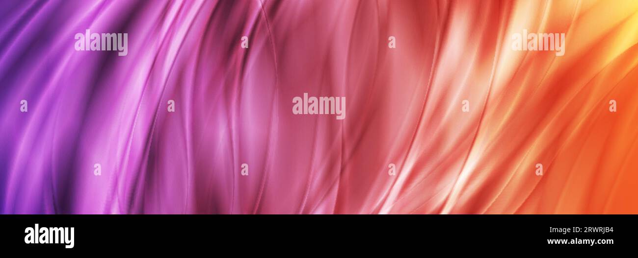 Abstract orange violet liquid flowing elegant waves banner design ...