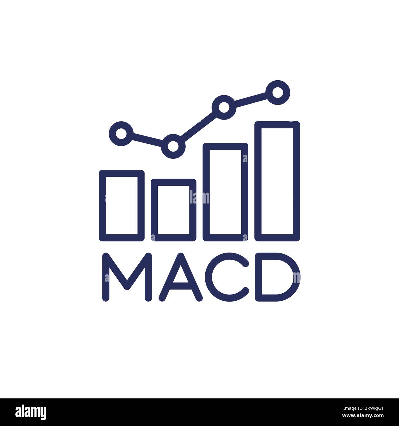 MACD trading indicator line icon, vector Stock Vector Image & Art - Alamy