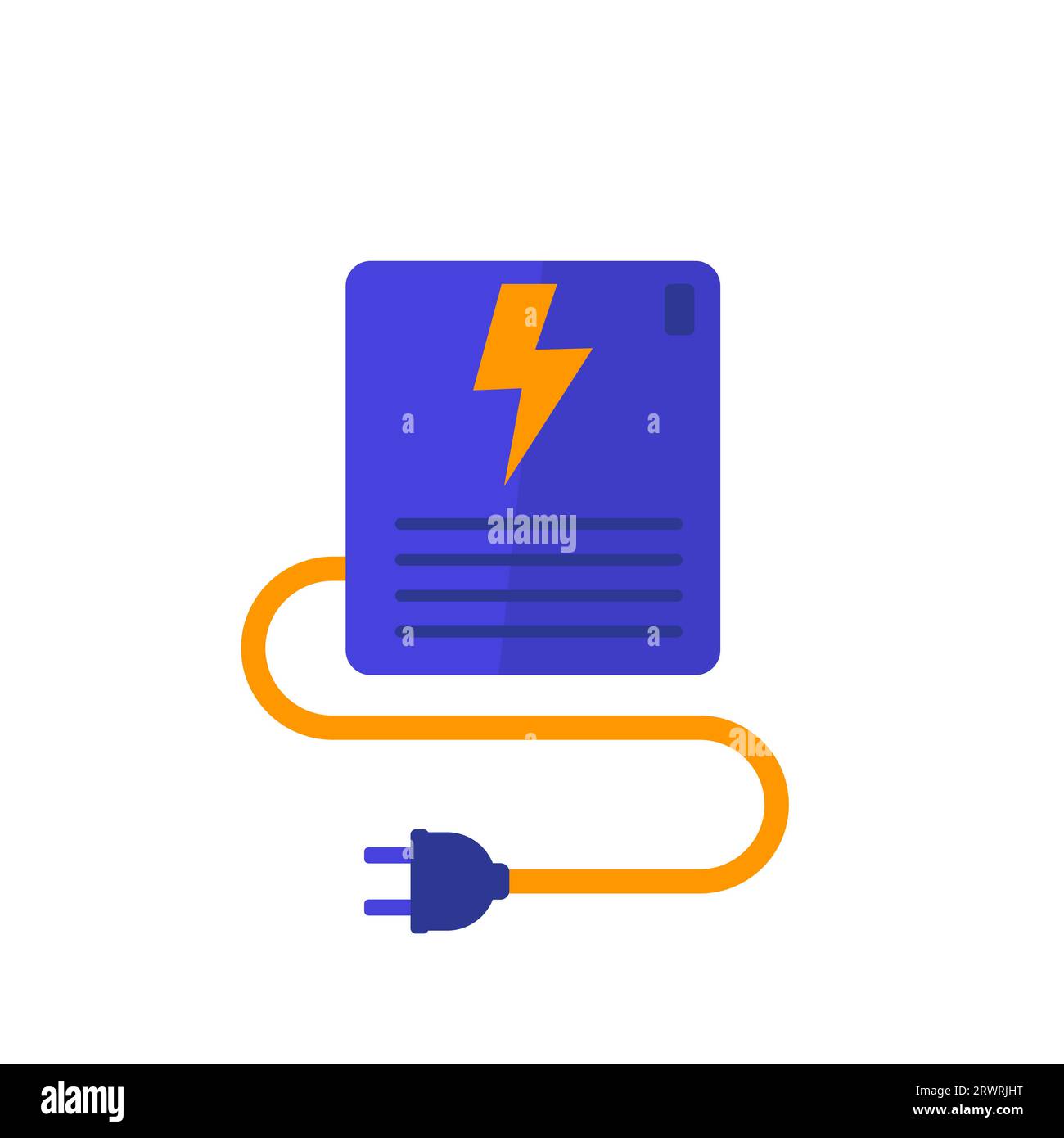 UPS icon, uninterruptible power supply, flat art Stock Vector Image ...