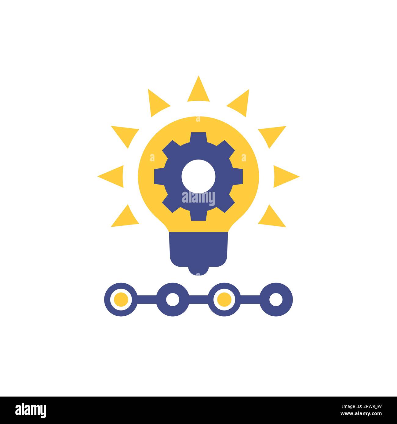 startup icon with a light bulb and gear Stock Vector Image & Art - Alamy
