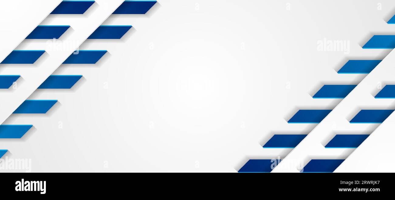 Blue and grey geometric hi-tech shapes corporate background. Vector ...