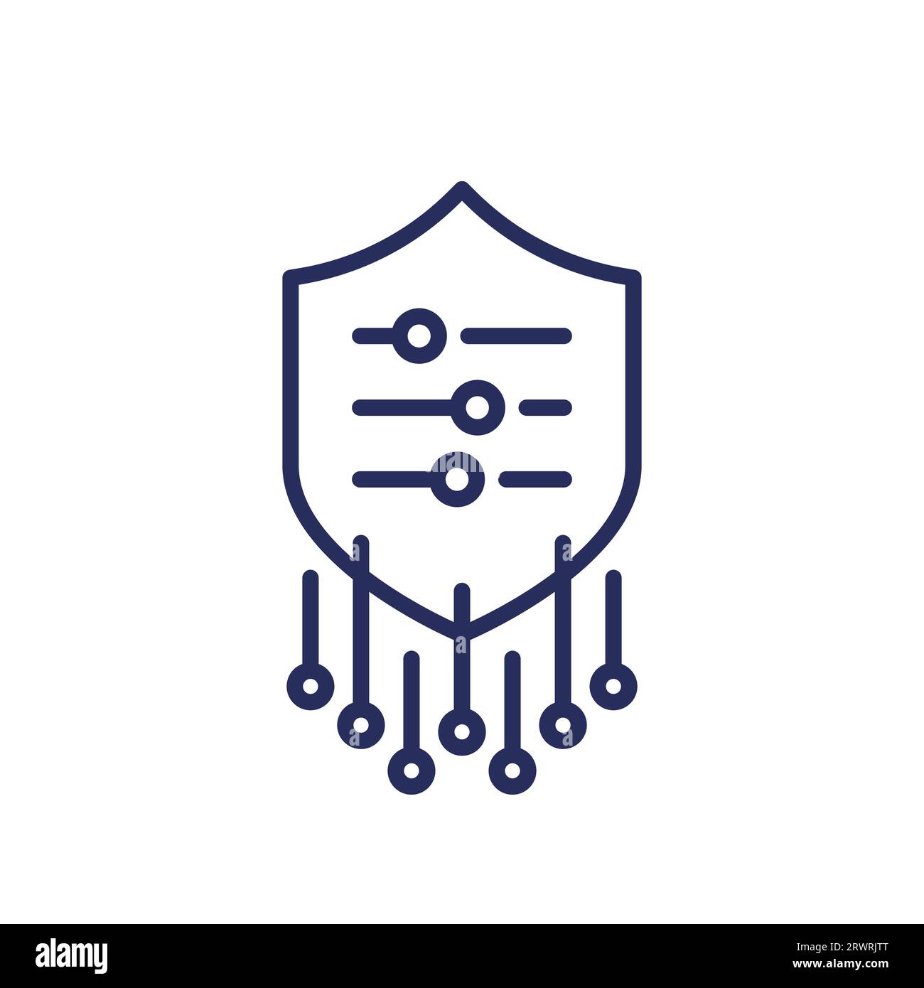 Personal settings line icon Stock Vector Images - Alamy