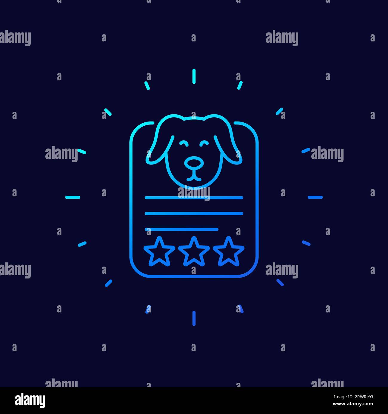 dog rating icon, line vector Stock Vector Image & Art - Alamy