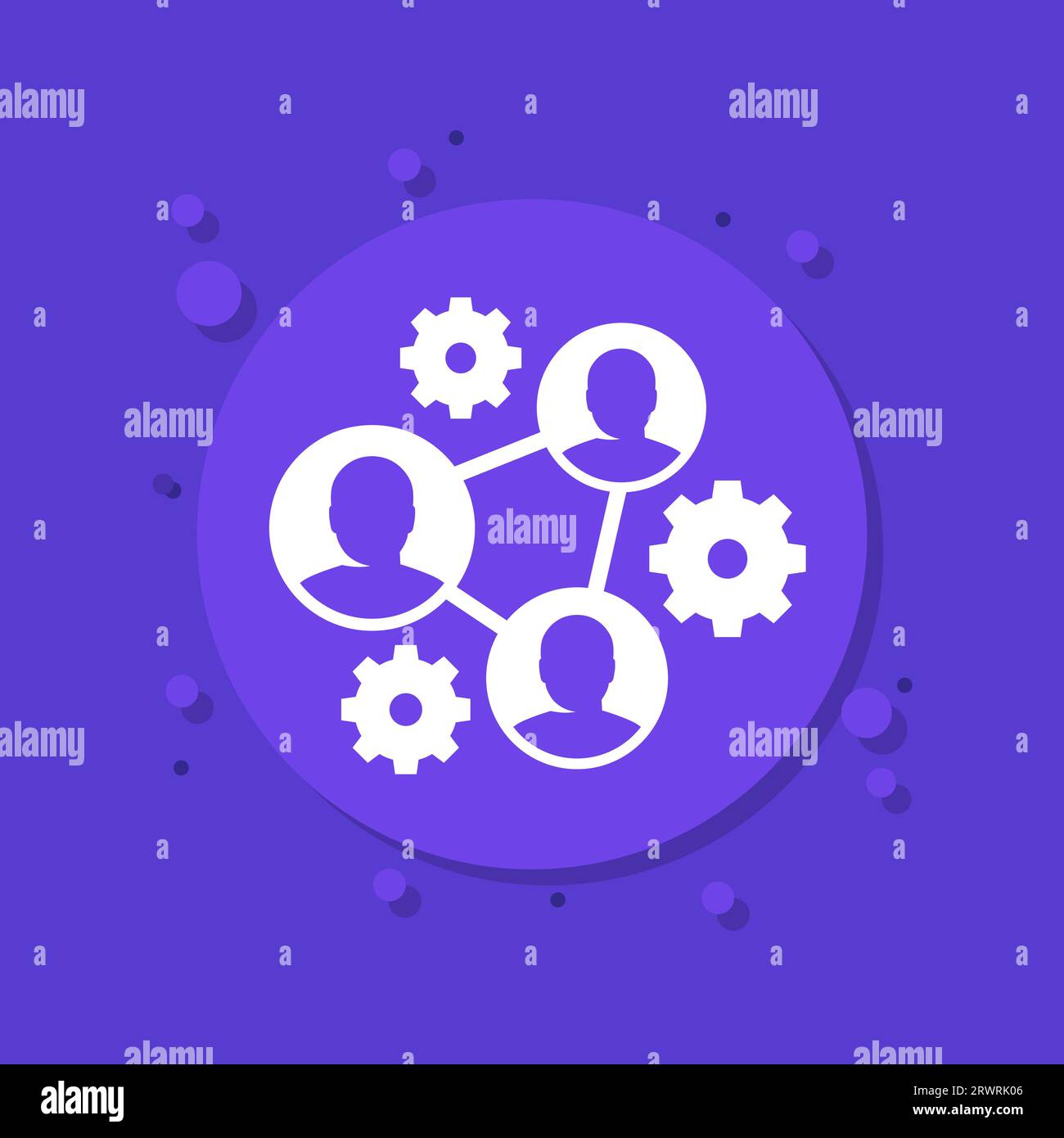 collective work icon, collaboration and teamwork Stock Vector Image ...