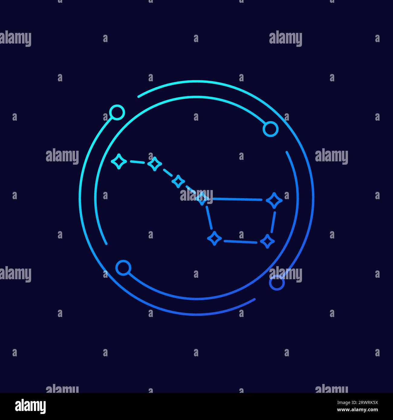 big dipper constellation icon, linear design Stock Vector Image & Art ...