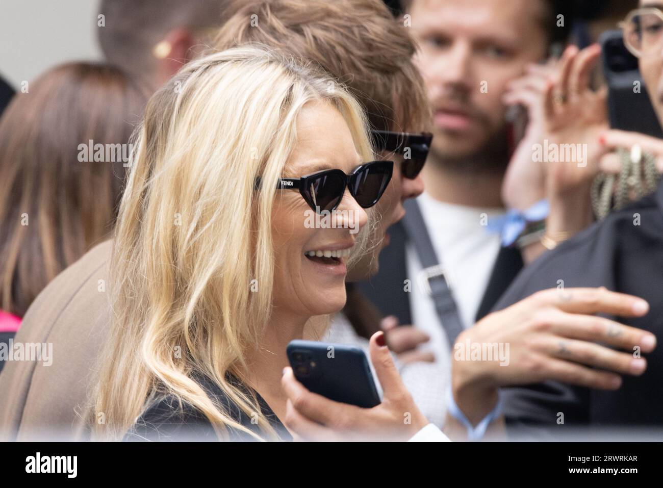 Kate Moss arrives at the Fendi Spring Summer 2024 fashion show on ...