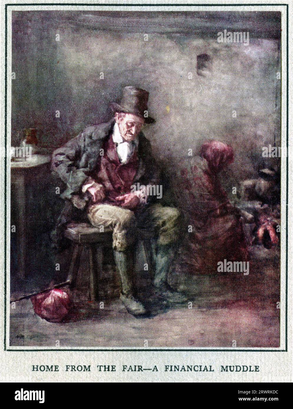 halftone portrait of an iconic Irish character - home from the fair ...