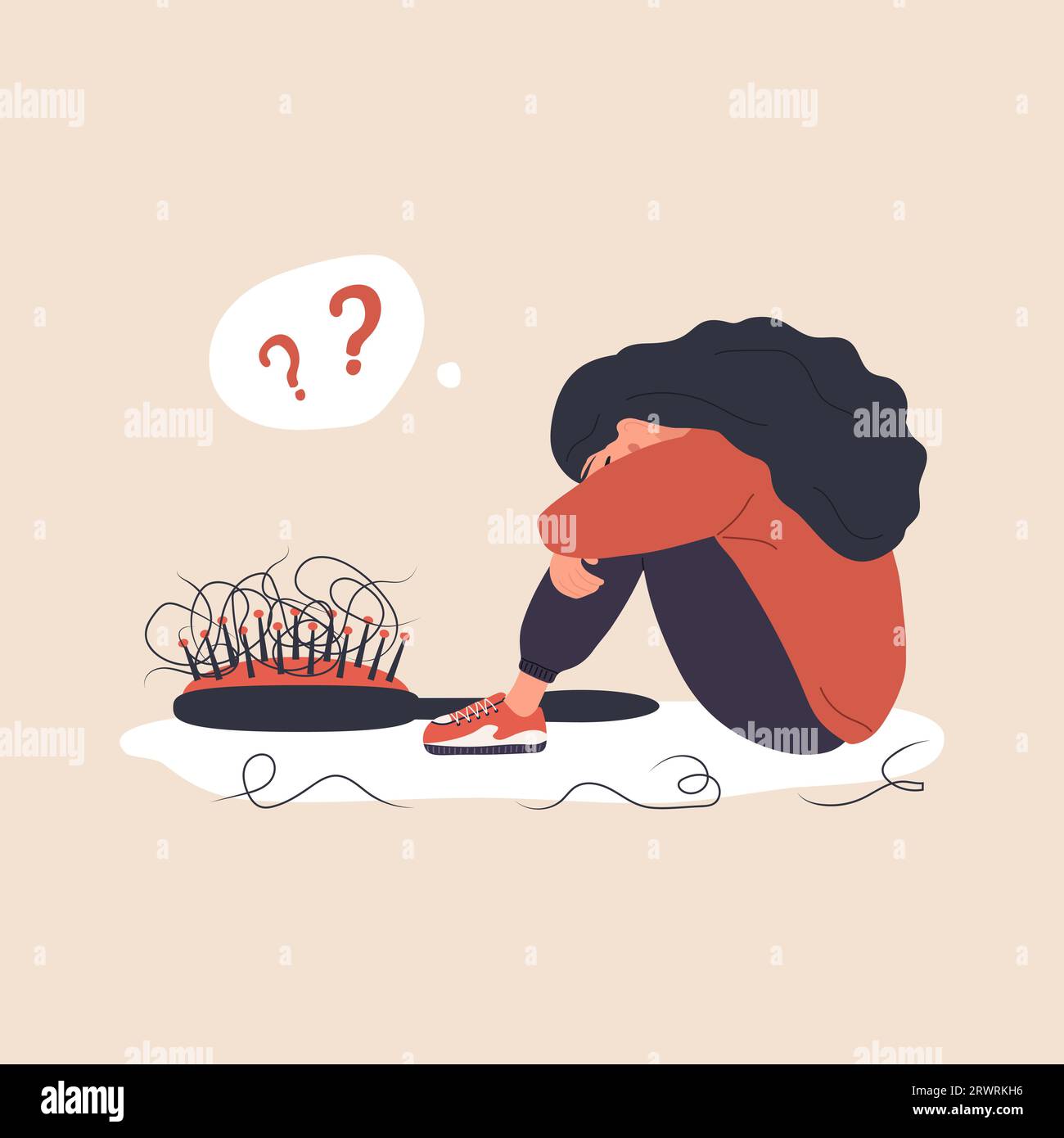 Woman receding hairline Stock Vector Images - Alamy