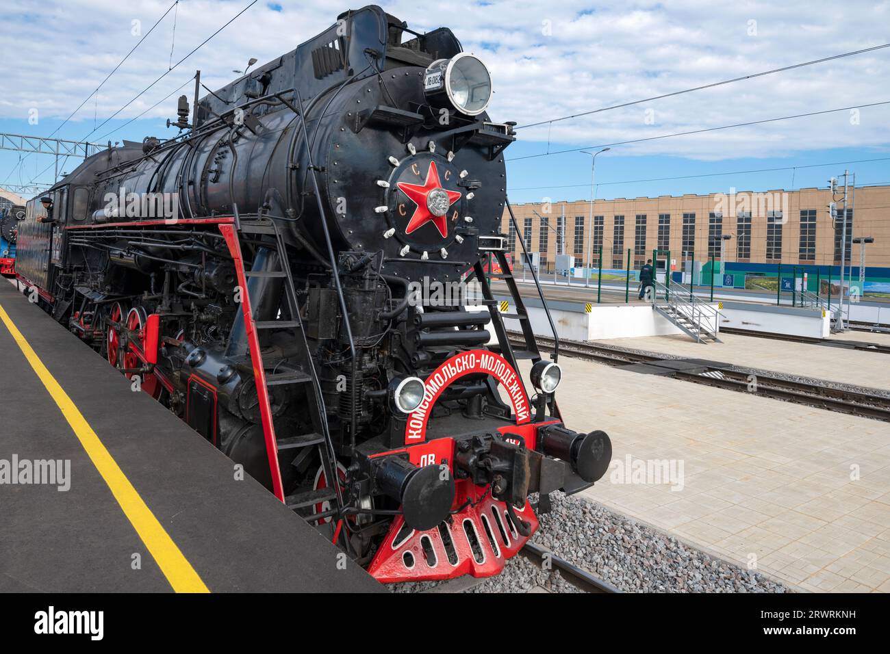 SAINT PETERSBURG, RUSSIA - AUGUST 27, 2023: Soviet mainline freight ...