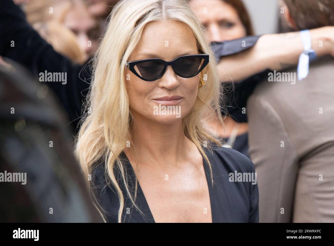 Milan, Italy. 20th Sep, 2023. Kate Moss arrives at the Fendi Spring ...
