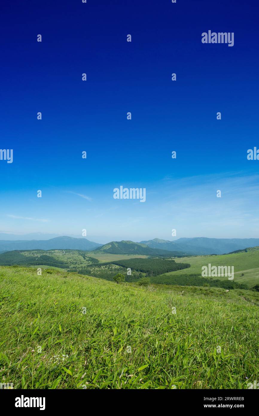 View of Yashima-gahara marshland from Kurumayama Plateau Stock Photo ...