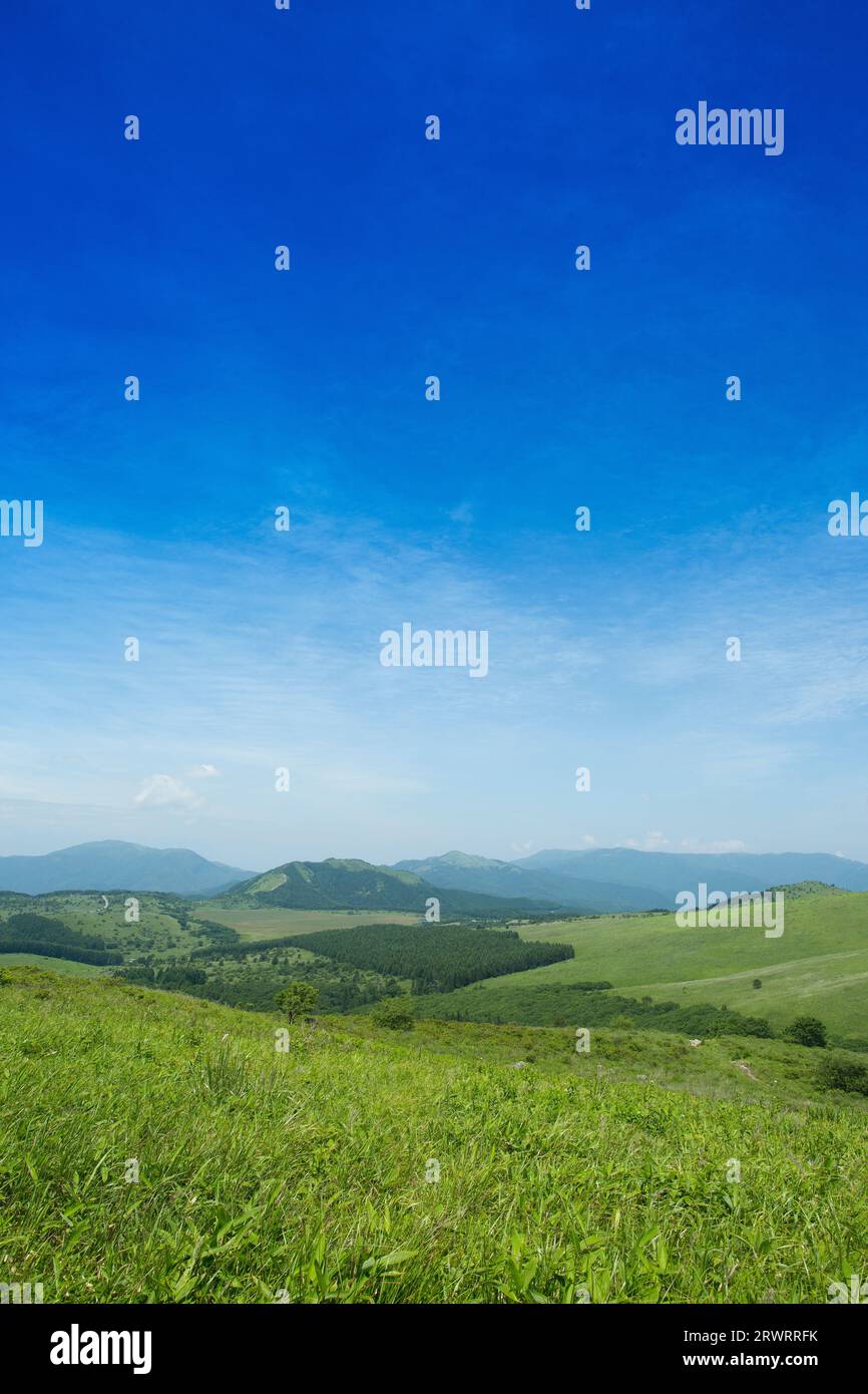 View of Yashima-gahara marshland from Kurumayama Plateau Stock Photo ...