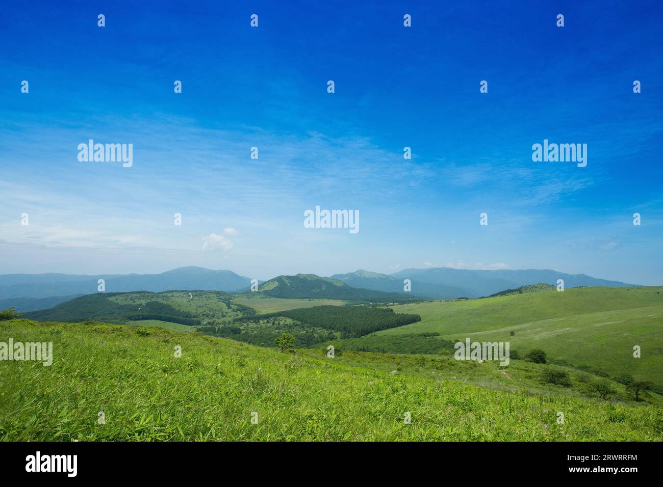 View of Yashima-gahara marshland from Kurumayama Plateau Stock Photo ...