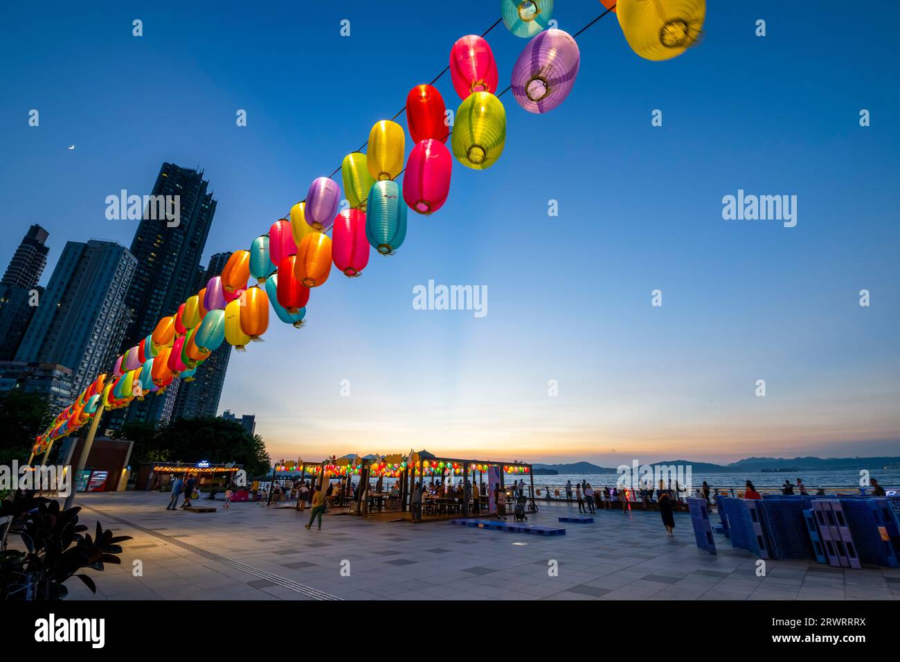 The newly opened Central and Western waterfront promenade, Hong Kong ...