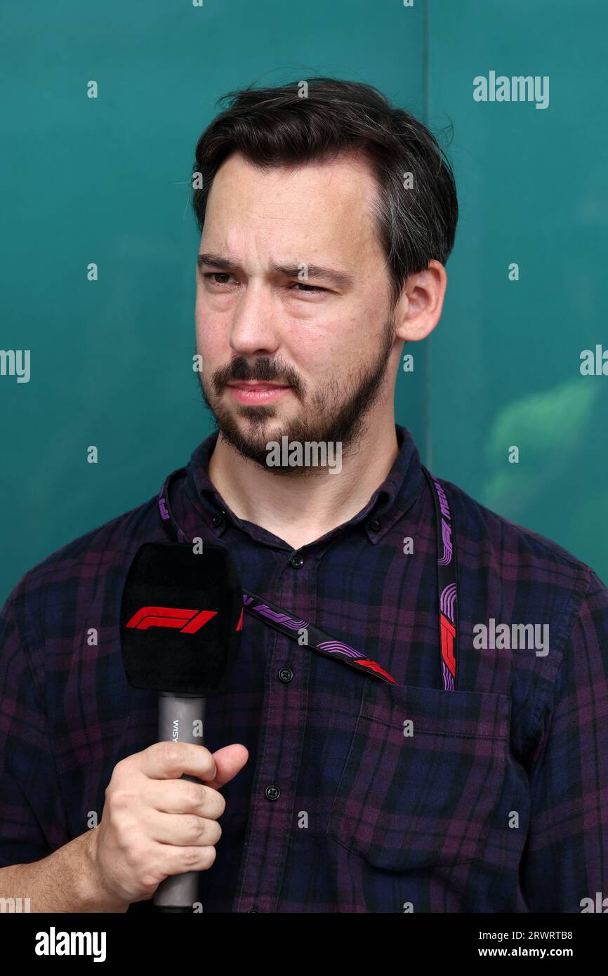 Suzuka, Japan. 21st Sep, 2023. Alex Jacques (GBR) F1TV and Channel 4 ...