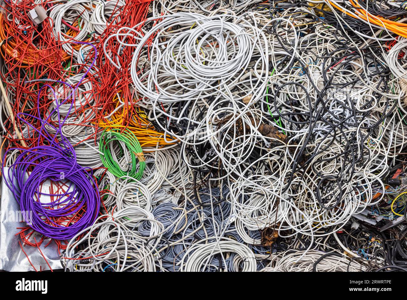 Scrap metal trade, collection point for scrap metal and electric cables ...