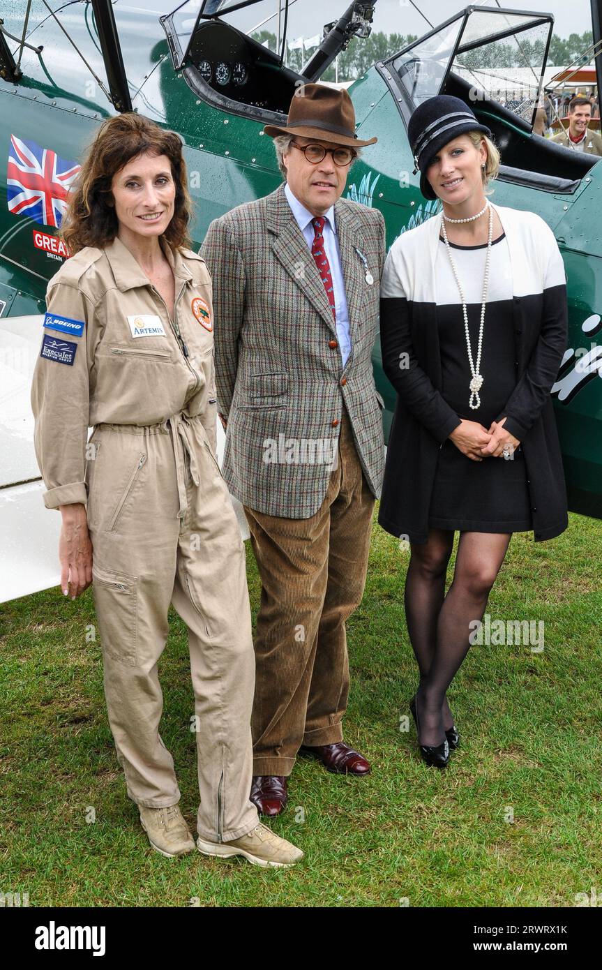 Zara Phillips with Lord March and pilot Tracey Curtis-Taylor promoting ...
