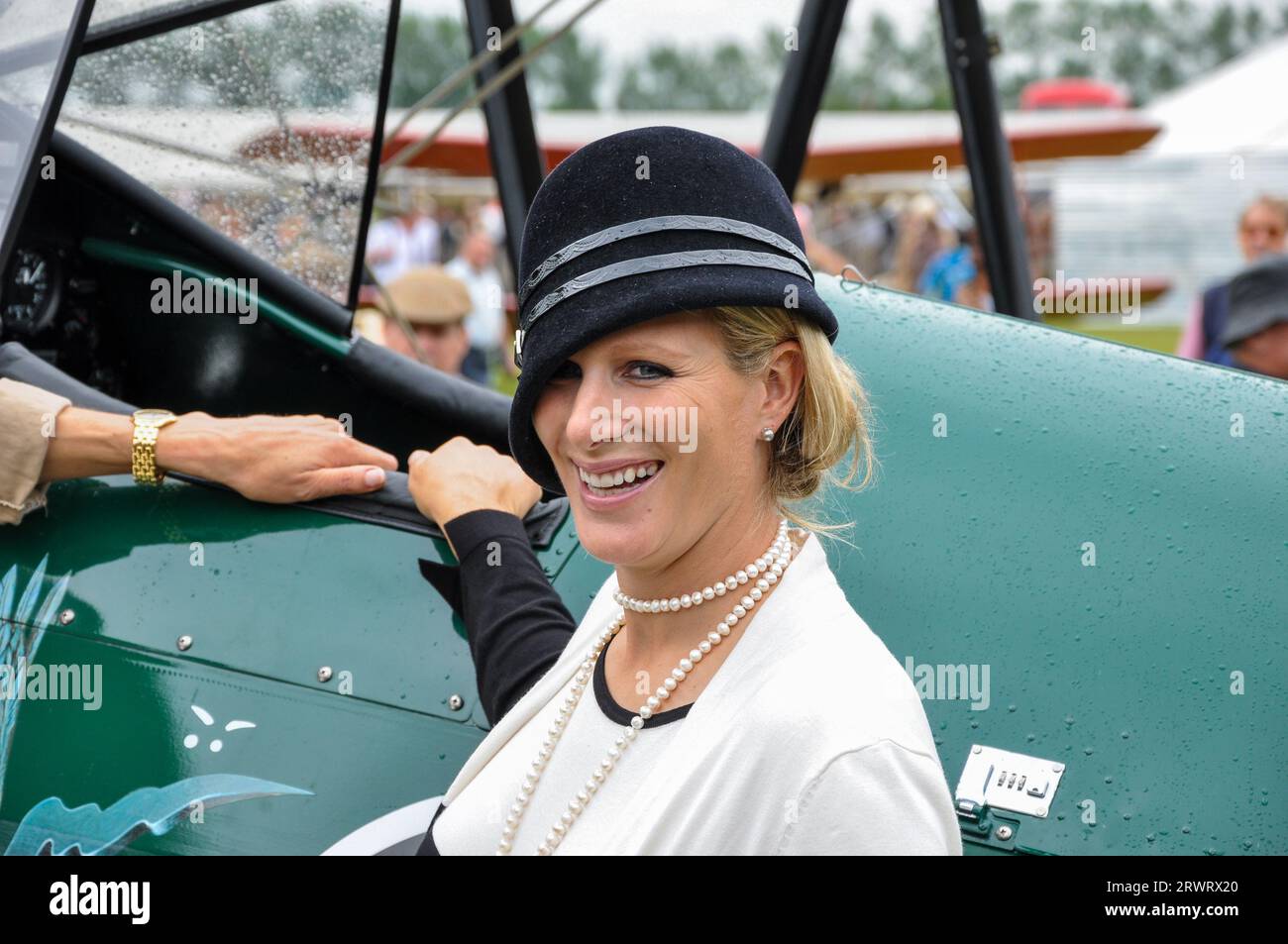Zara Phillips (Zara Tindall) with a plane at the Goodwood Revival, UK ...