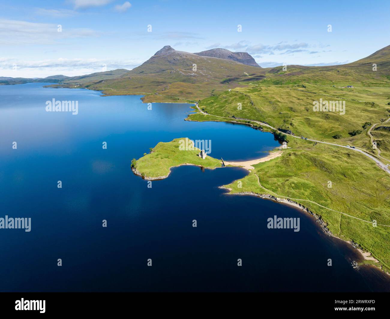 Aerial view of ardvreck castle hi-res stock photography and images - Alamy