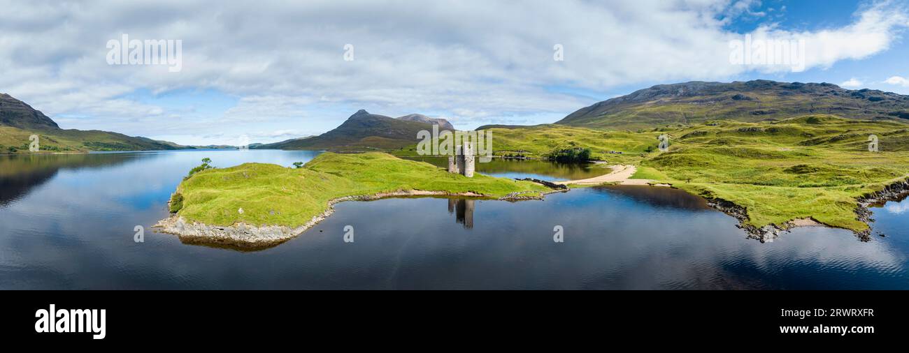 Aerial view of ardvreck castle hi-res stock photography and images - Alamy