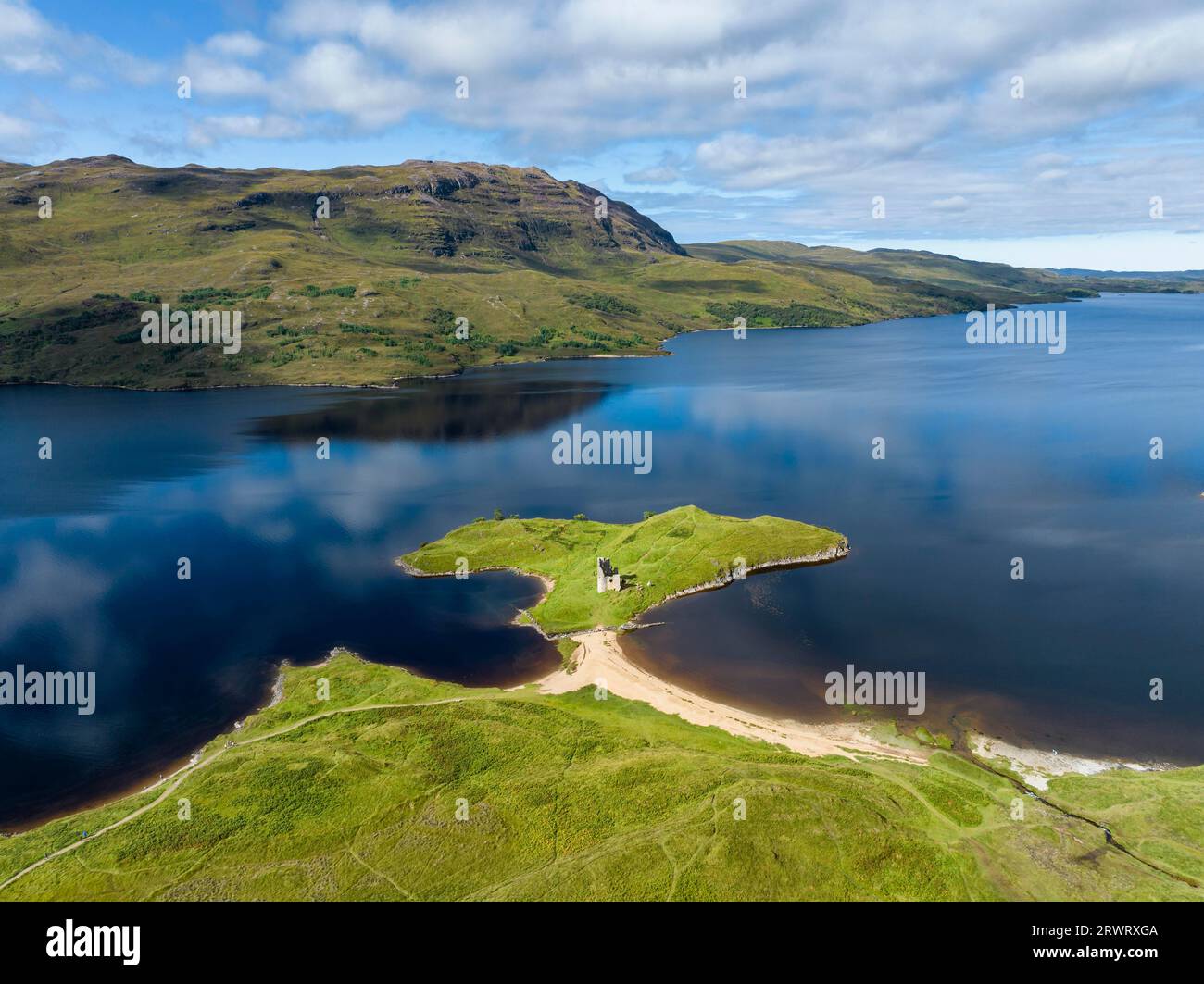 Aerial view of ardvreck castle hi-res stock photography and images - Alamy