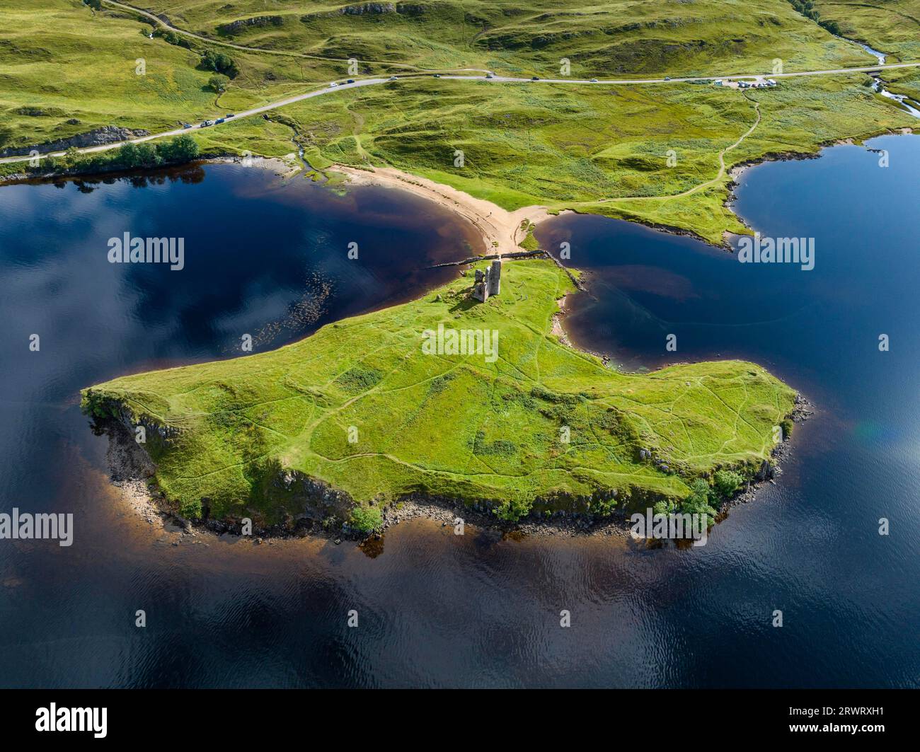Aerial view of ardvreck castle hi-res stock photography and images - Alamy
