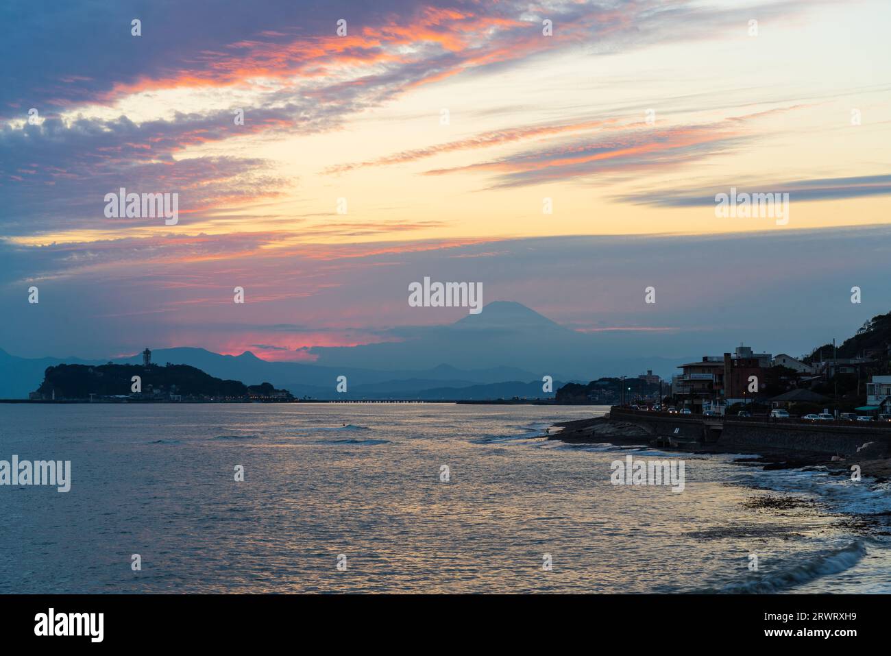 Enoshima Island and Mt Fuji Stock Photo - Alamy
