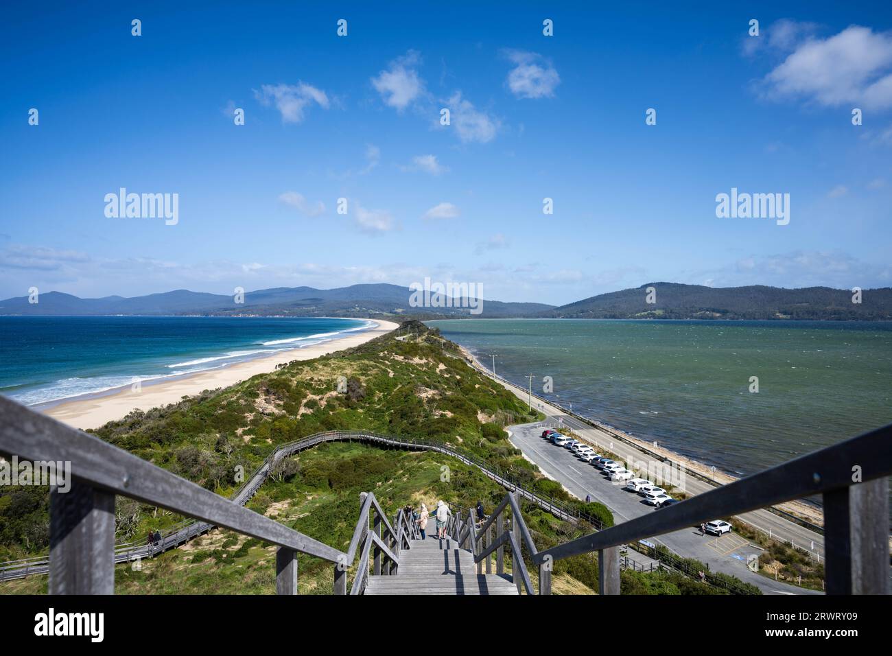 the neck at bruny island in tasmania australia in summer Stock Photo ...