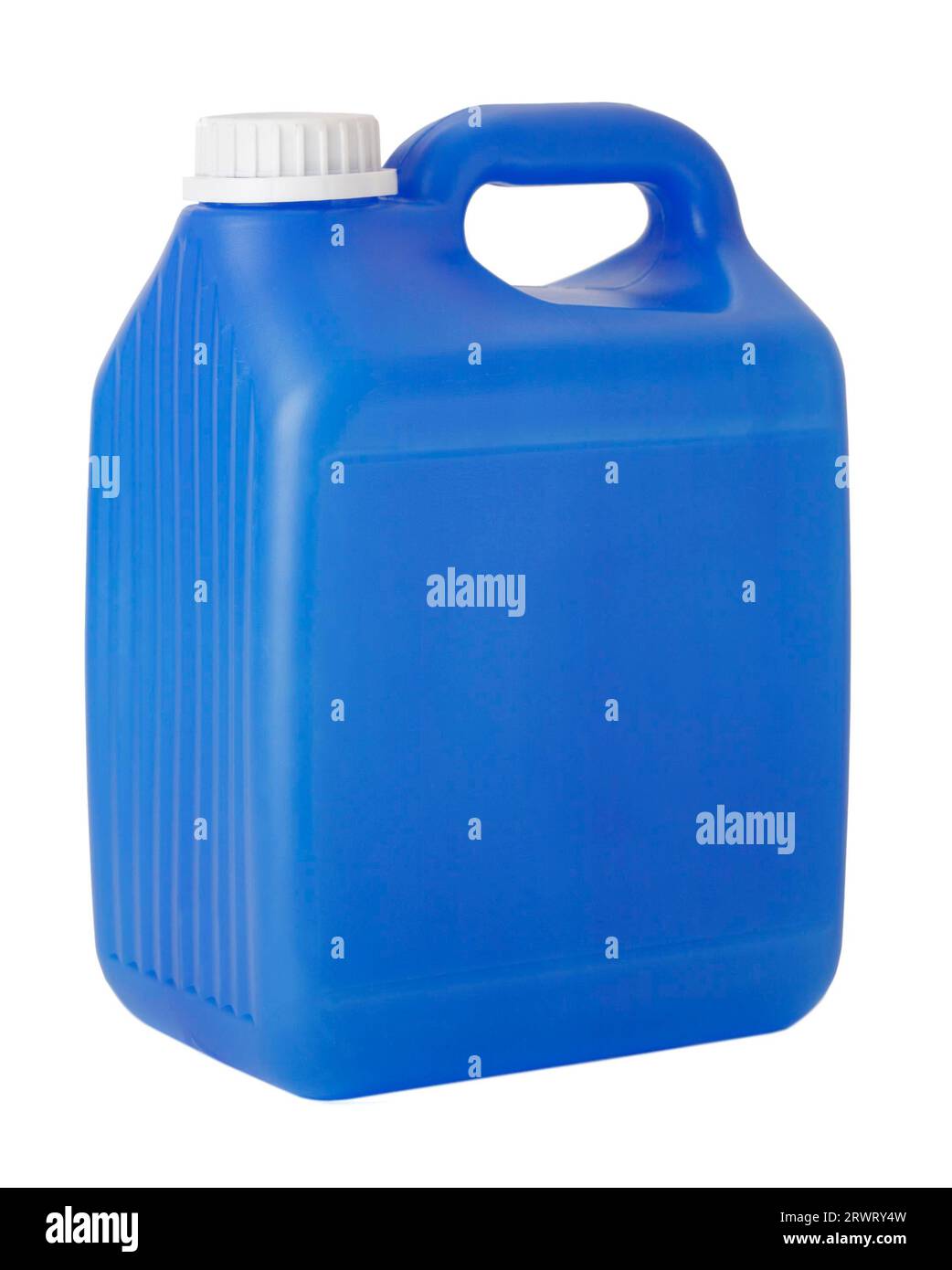 Blue plastic container isolated on white Stock Photo - Alamy