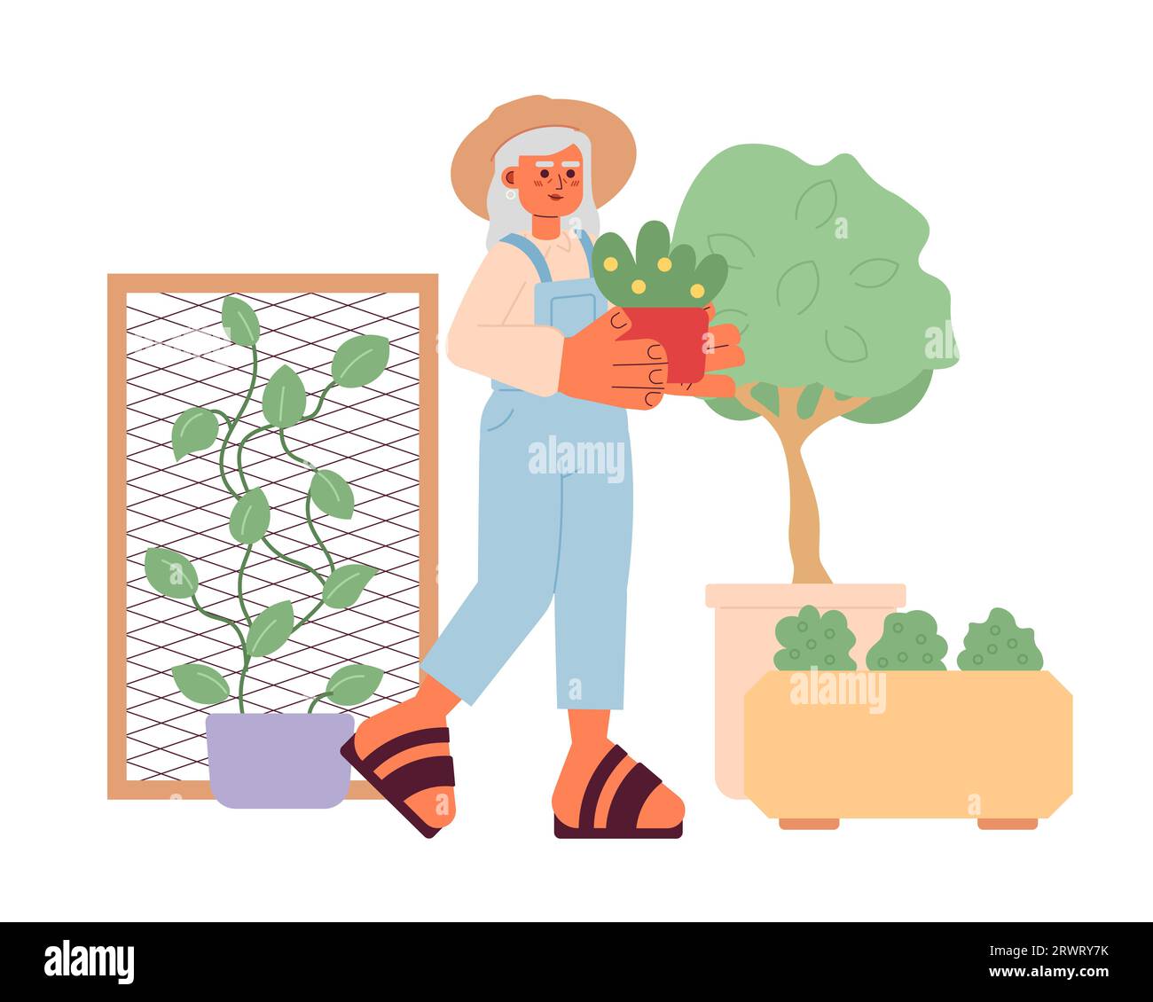 Lady gardener Cut Out Stock Images & Pictures - Alamy