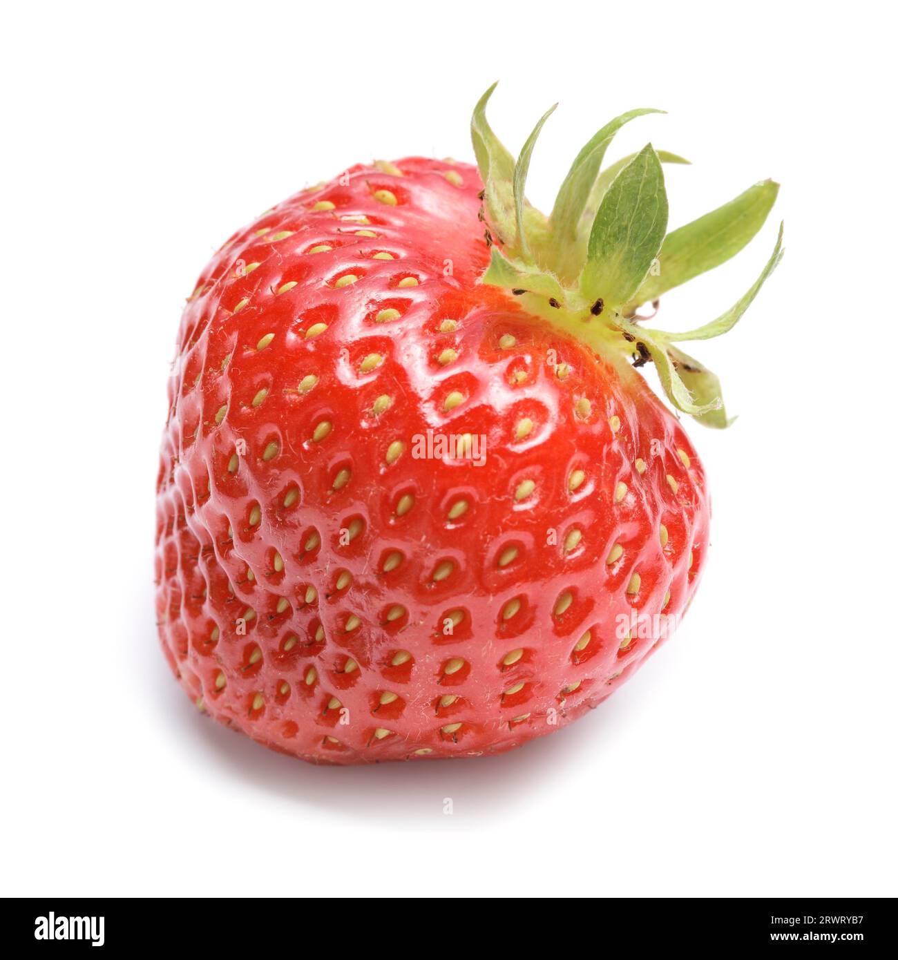 Strawberry isolated on white with shadow Stock Photo - Alamy