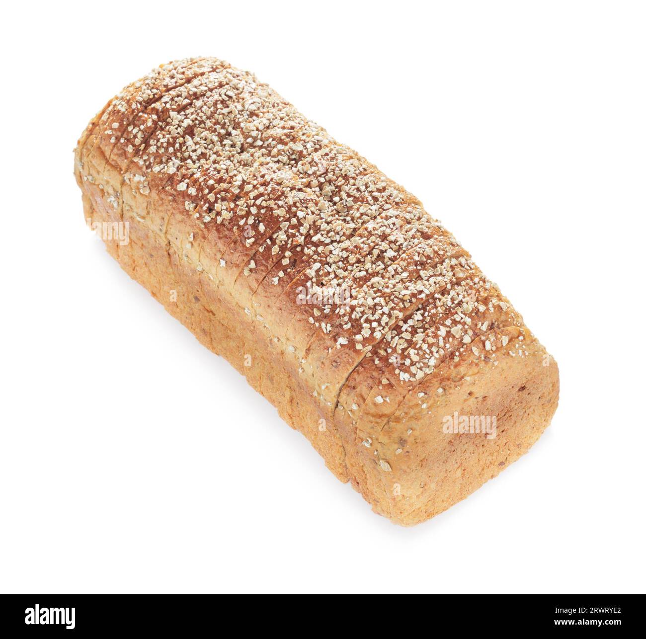 A Loaf of sliced bread on white Stock Photo - Alamy