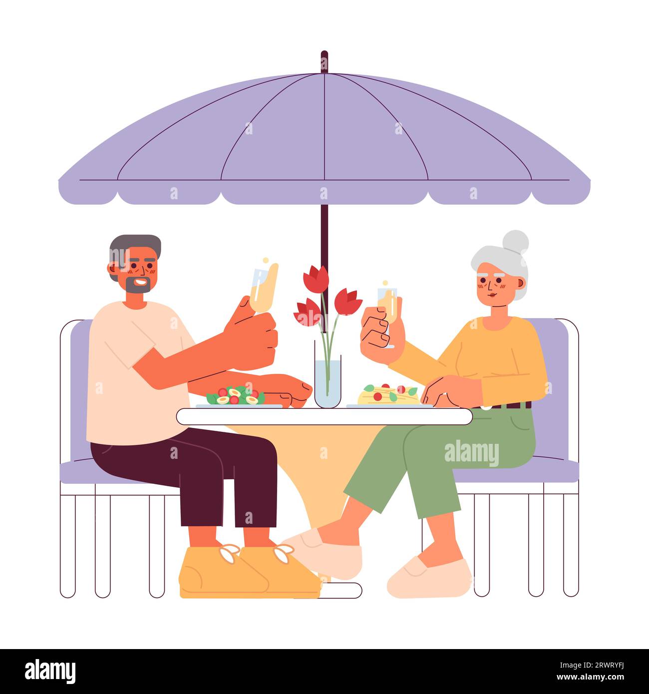 Mature socializing Stock Vector Images - Alamy