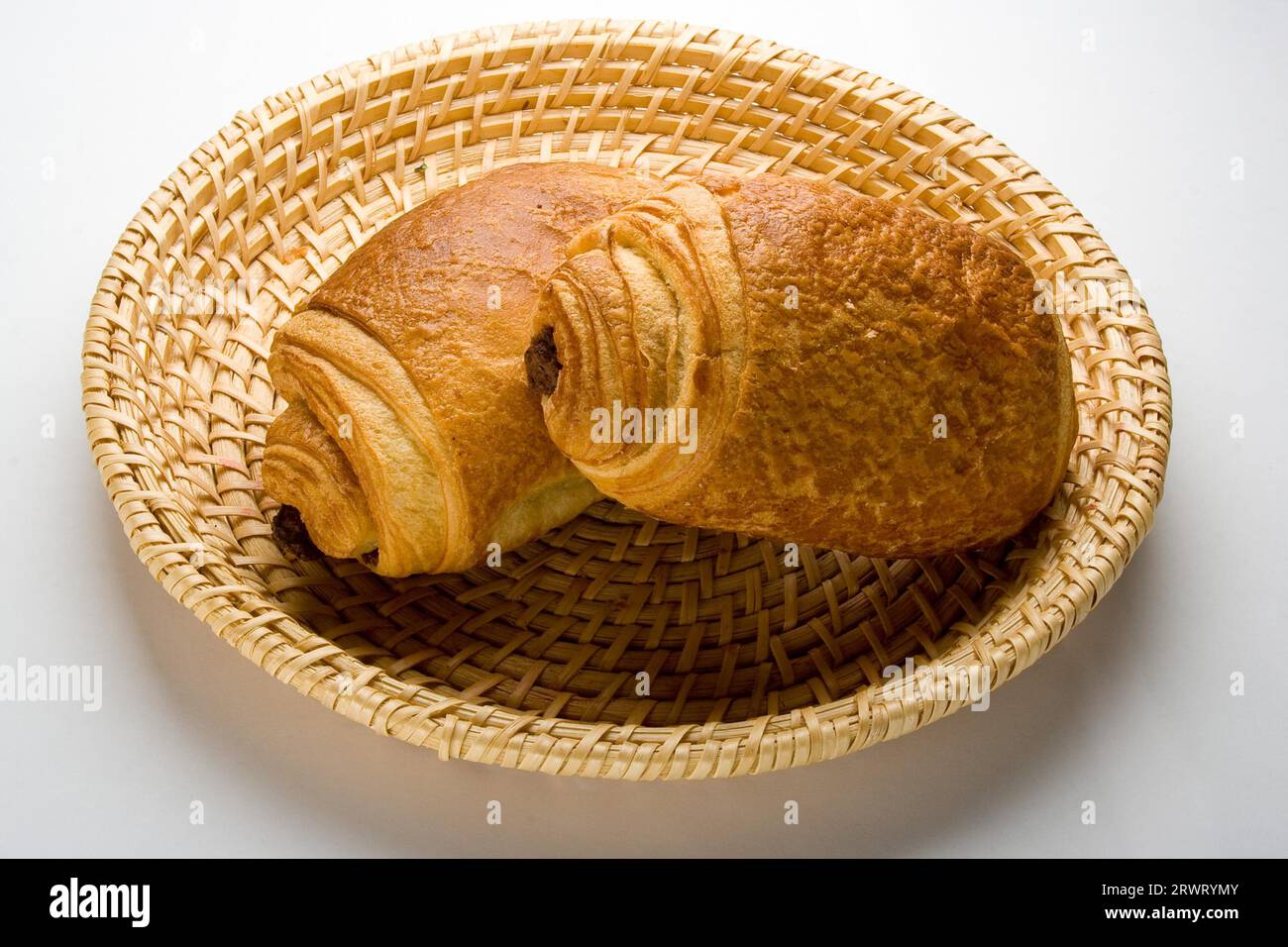 Little breads with chocolate inside. A french bakery (cake Stock Photo ...
