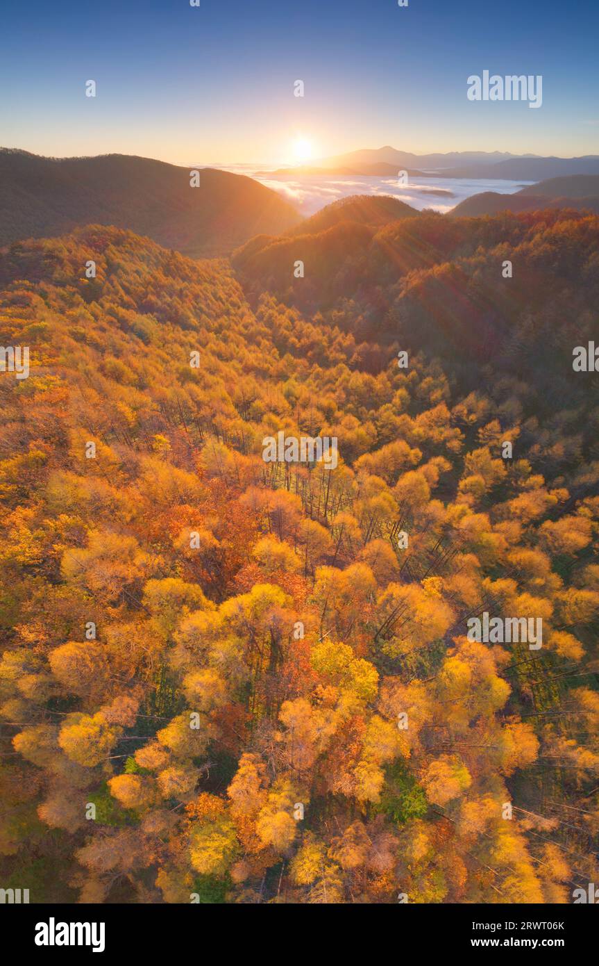 Tateshina and Mt. Yatsugatake in the distance Stock Photo - Alamy