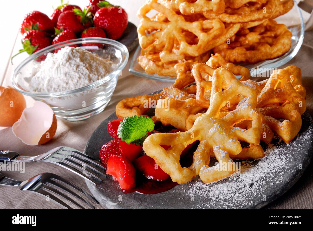 Wafers and ingredients Stock Photo - Alamy