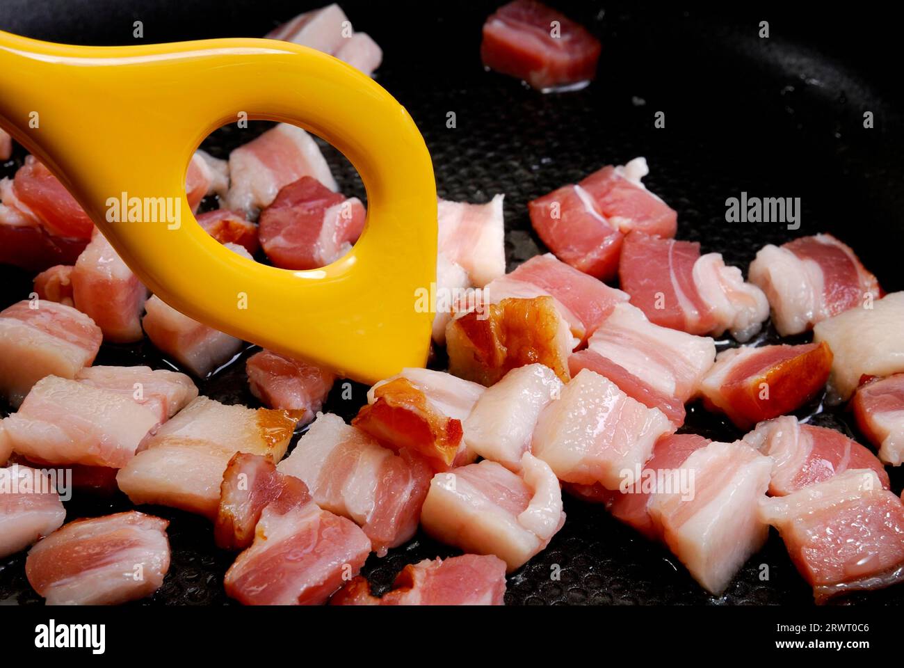 Fry bacon cubes hi-res stock photography and images - Alamy