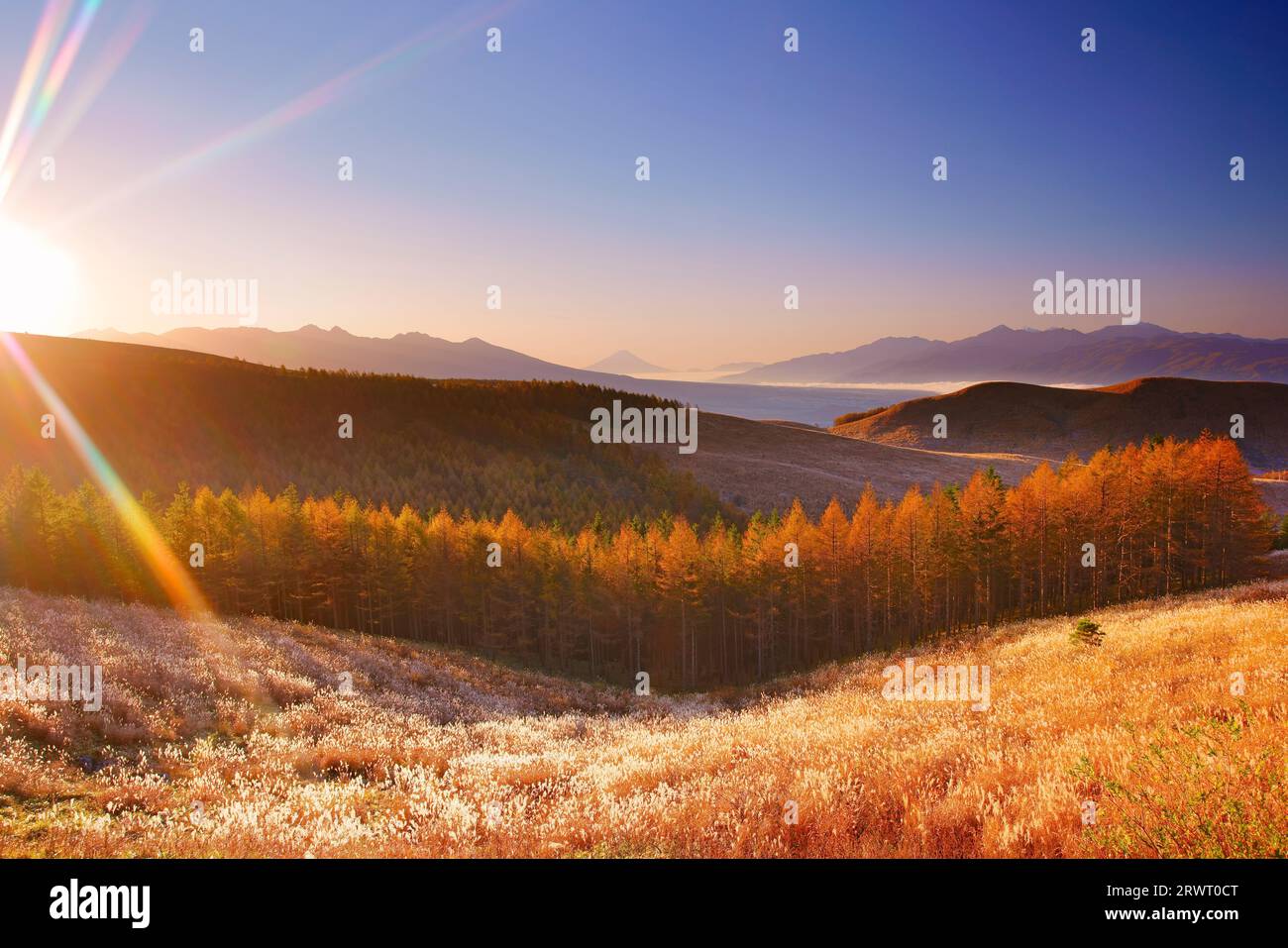 Mt. Fuji and Mt. Fuji in the distance Stock Photo - Alamy