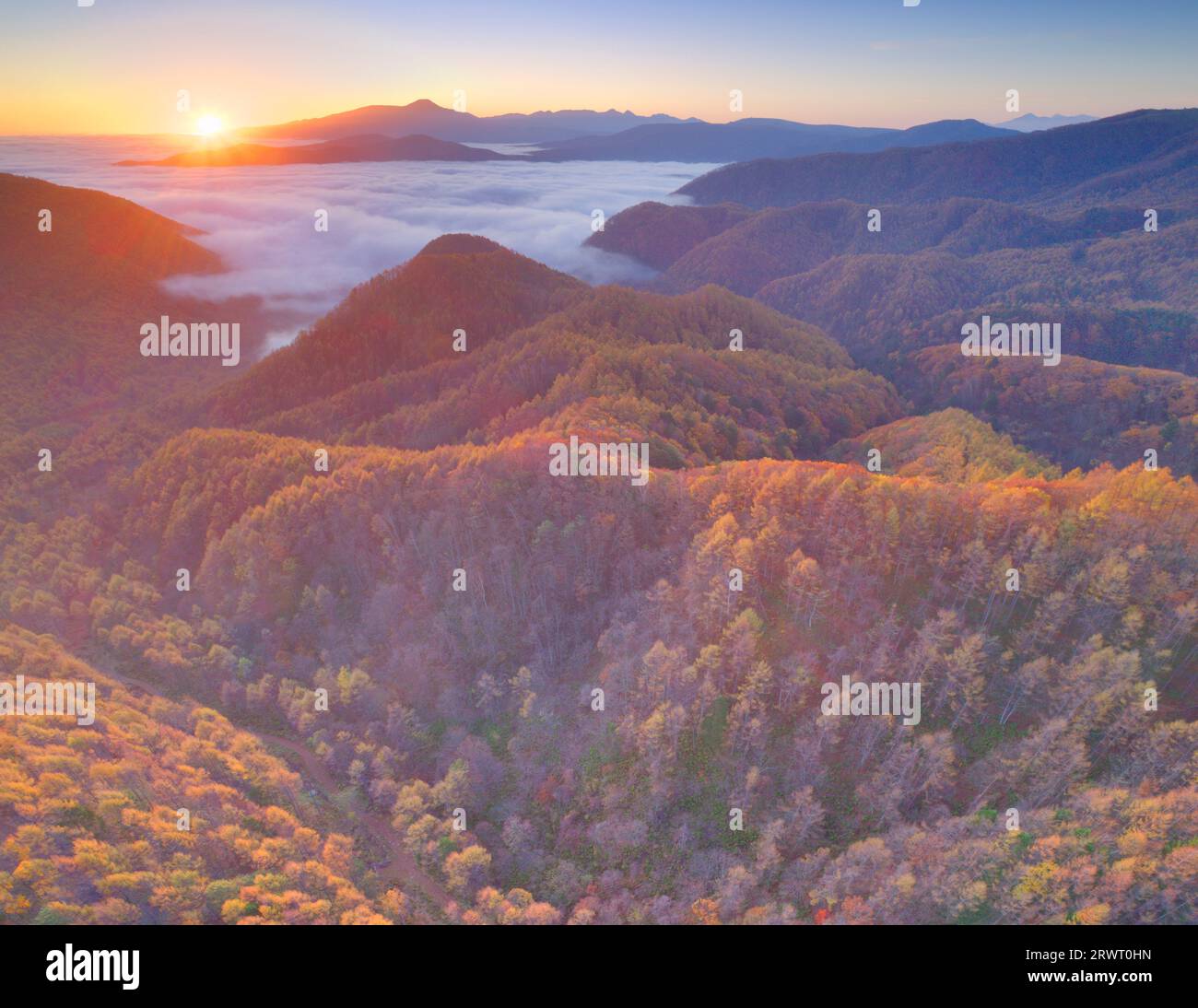 Tateshina and Mt. Yatsugatake in the distance Stock Photo - Alamy