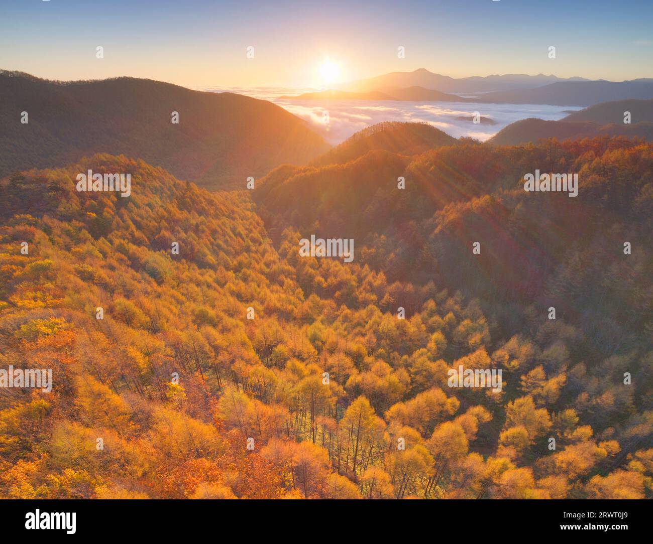Tateshina and Mt. Yatsugatake in the distance Stock Photo - Alamy