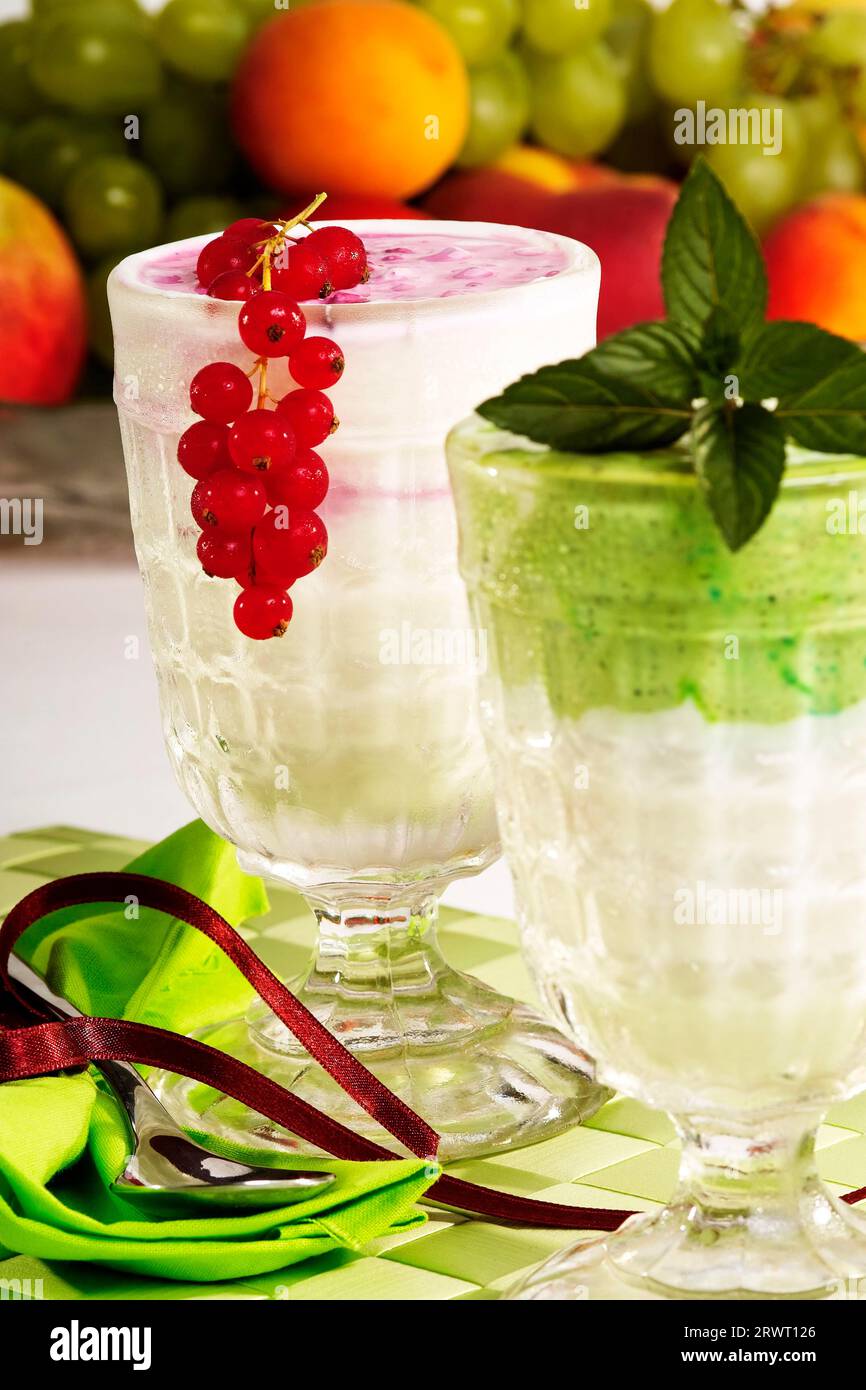 Fruit curd served in gas Stock Photo - Alamy