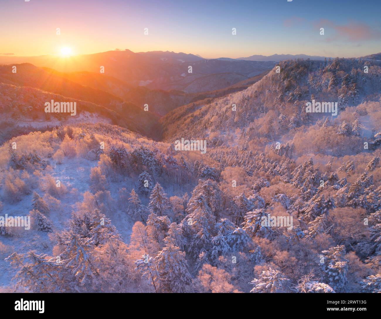 Mt. Fuji, the Yatsugatake mountain range and the Southern Alps Stock ...