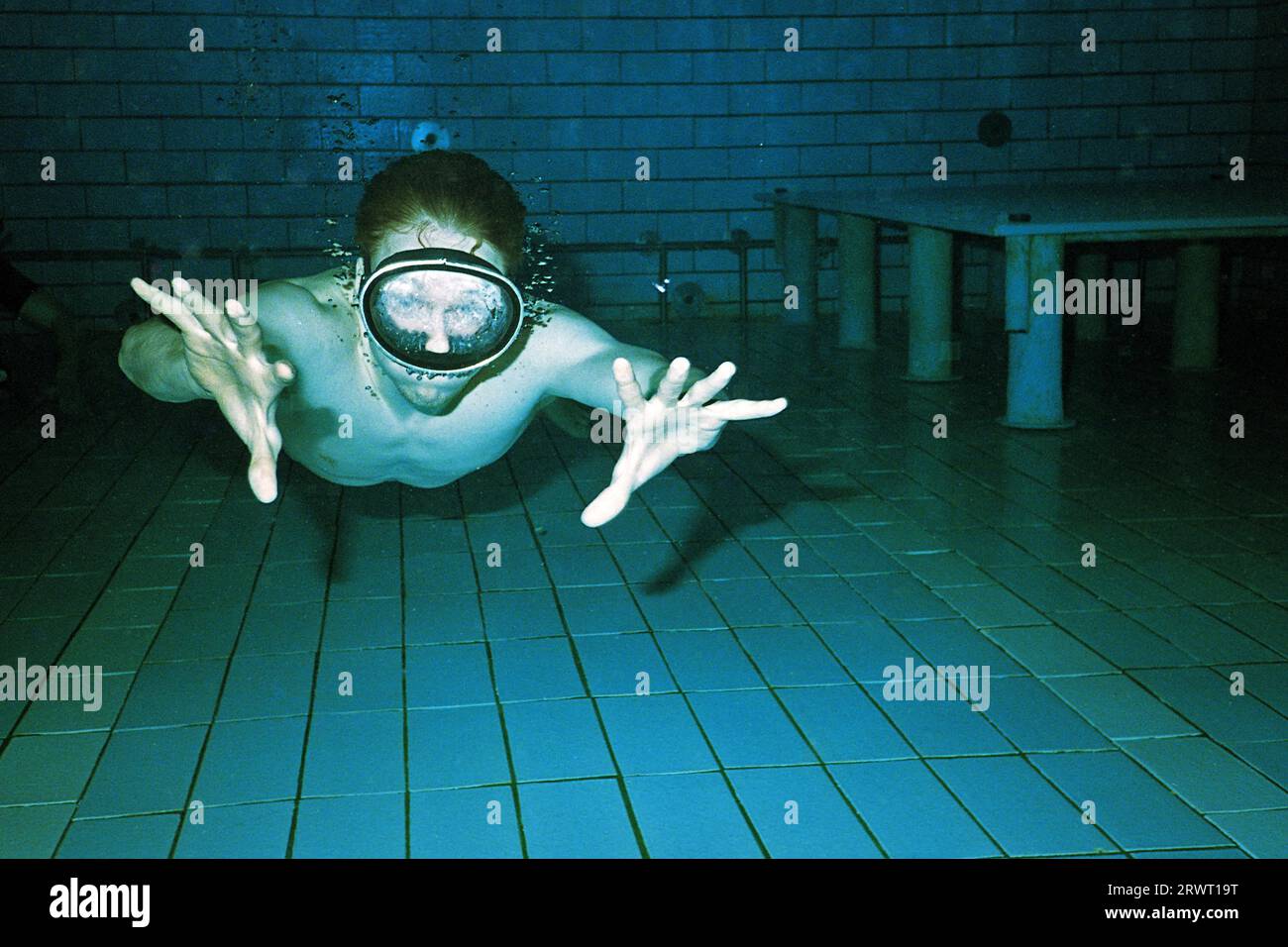 Free diving training in the indoor pool Stock Photo - Alamy