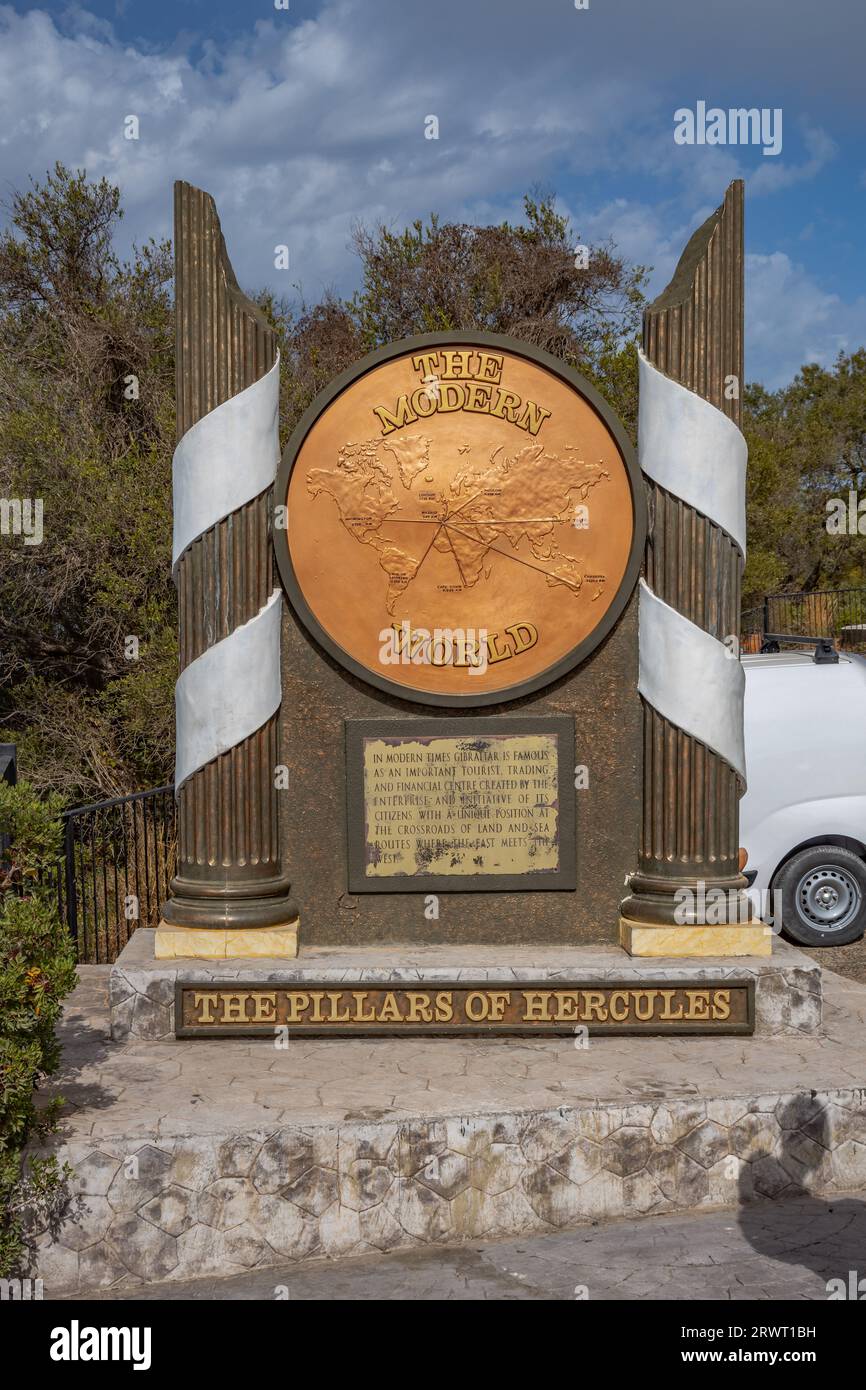 Pillars of The Hercules Monument. The Rock of Gibraltar. British ...